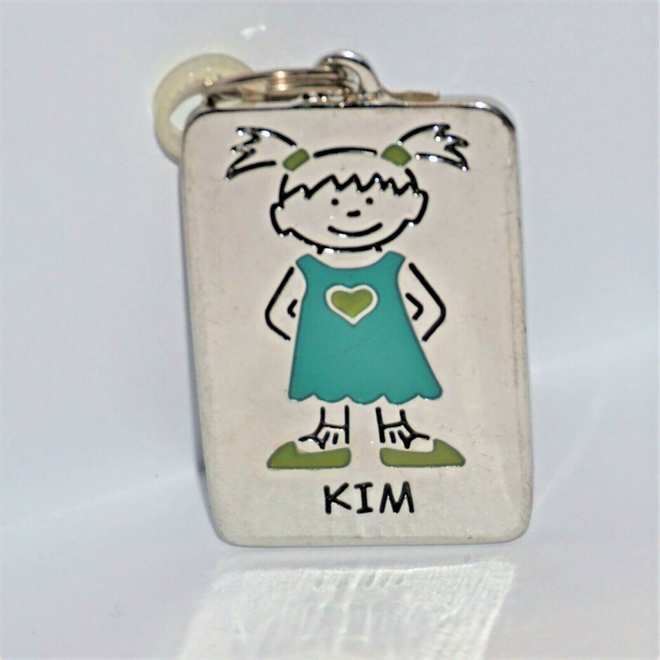 Kids Name Tag Ganz Charms ID Zipper Pulls Silver Key Ring Boys Girls ...