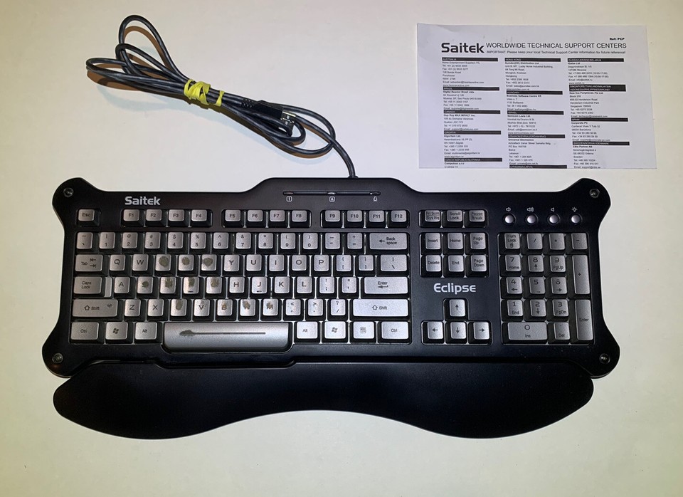 Old School Gaming Computer Keyboard SAITEK ECLIPSE Model KU-0418 ...