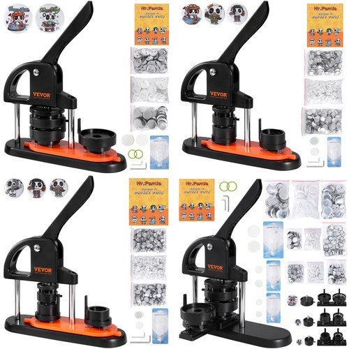 VEVOR Button Maker Machine Pin Badge Maker 2.28"/1.25"/0.98"/3-in-1 ...