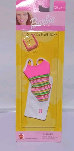 Barbie Sun & Sea Fashion Clothes Neon Swimsuit Sunglasses & Towel 68085 ...