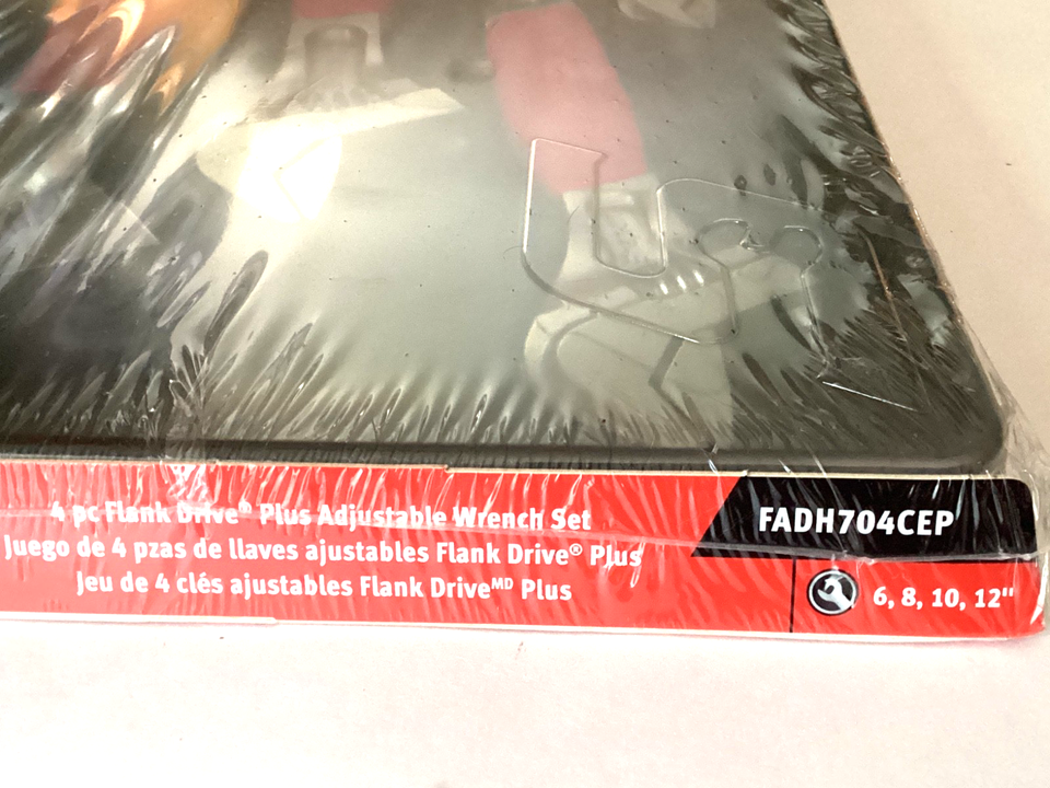 Snap On FADH704CEP 4 Piece Flank Drive Plus PINK Adjustable Wrench Set ...