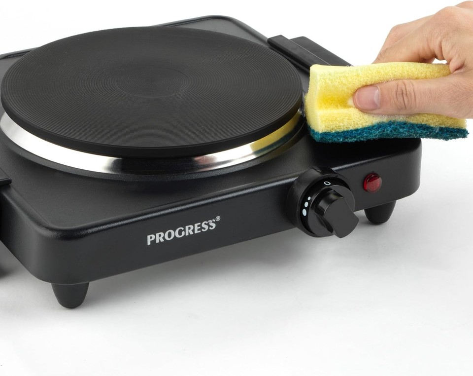 Progress EK4353P Single Electric Hot Plate - Camping Stove, Table Top ...