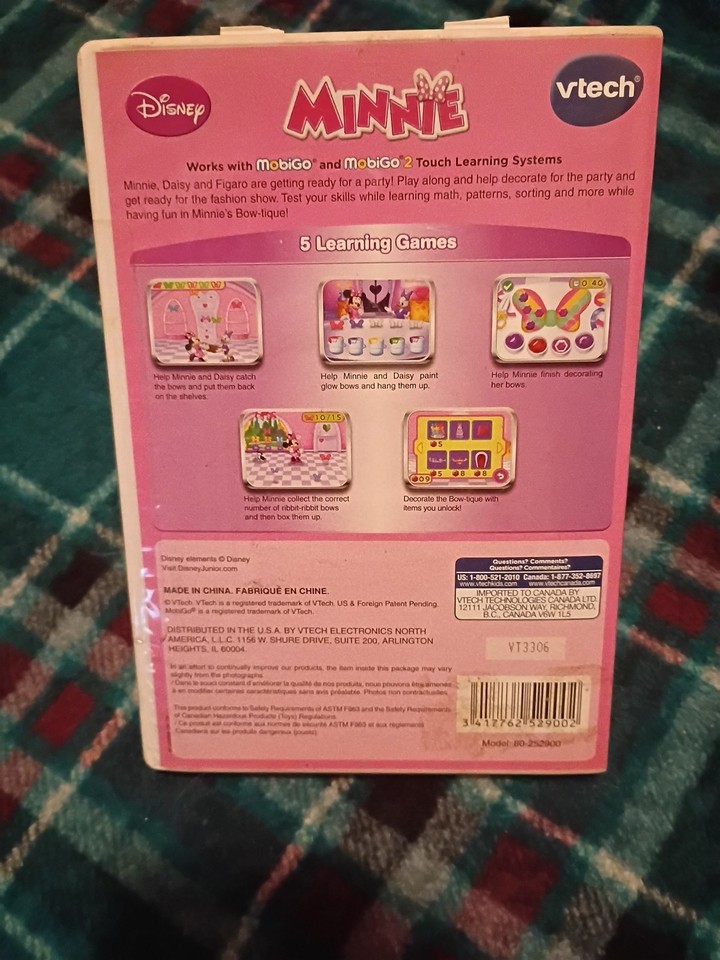 Vtech Mobigo Disney Minnie Mouse Touch Learning System Game 3-5 Yrs New ...