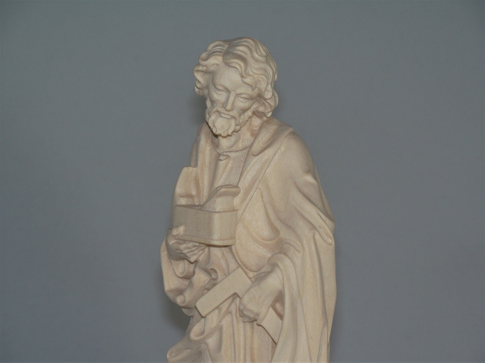 Holz Figur HL. JOSEF ALS HANDWERKER / ZIMMERMANN geschnitzt H 20 cm neu ...