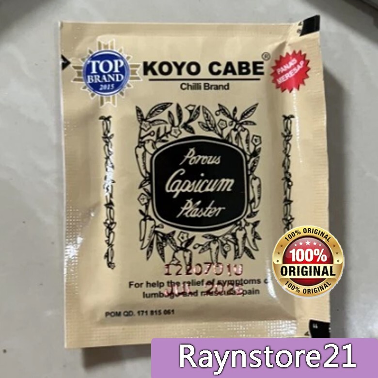 100 / 200 Patches Chilli Koyo Cabe Muscular Pain Relief Gout Capsicum ...