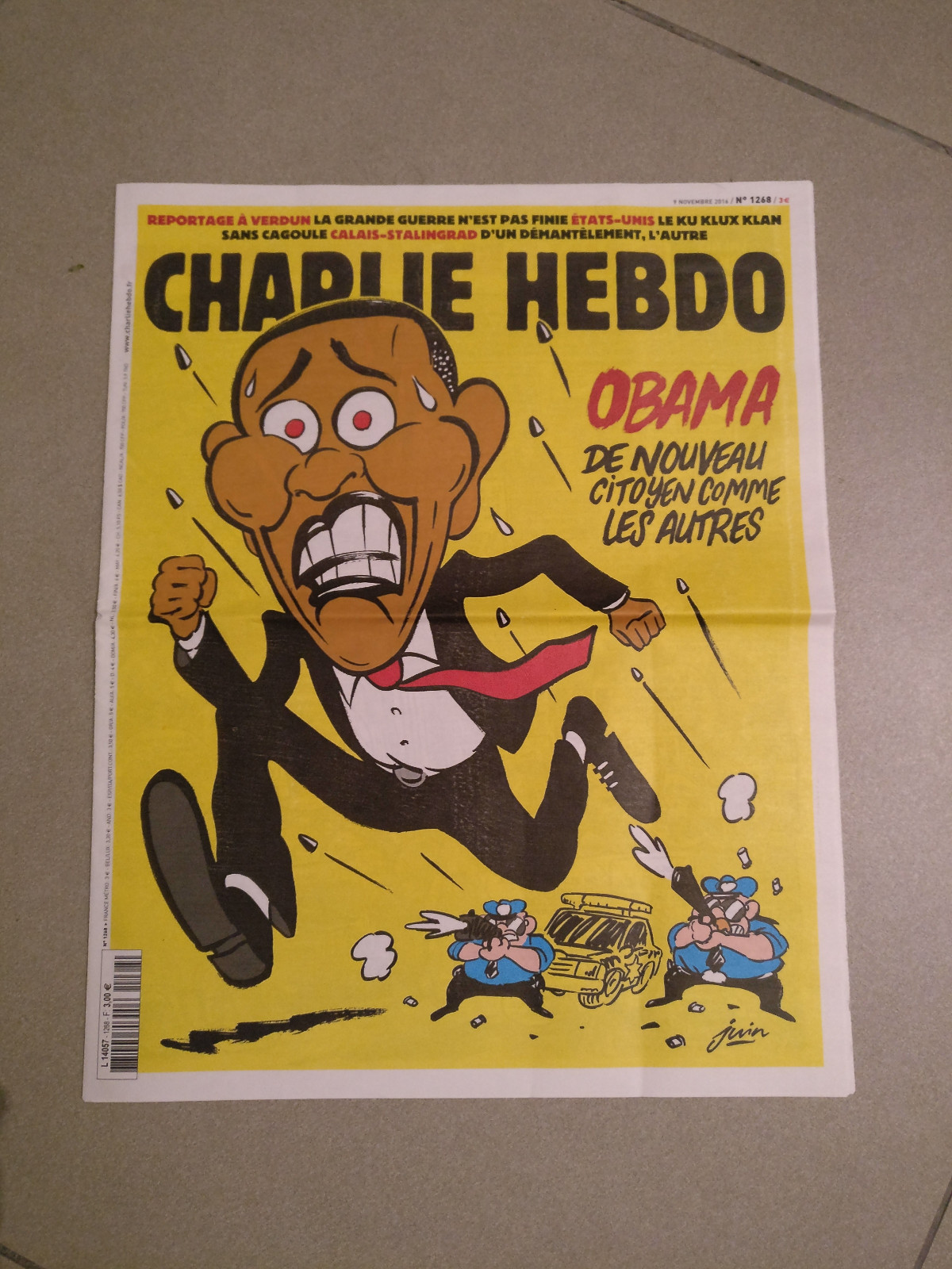 2 CHARLIE HEBDO 1268+1289 Barack Obama+Donald Trump -rare!! | eBay