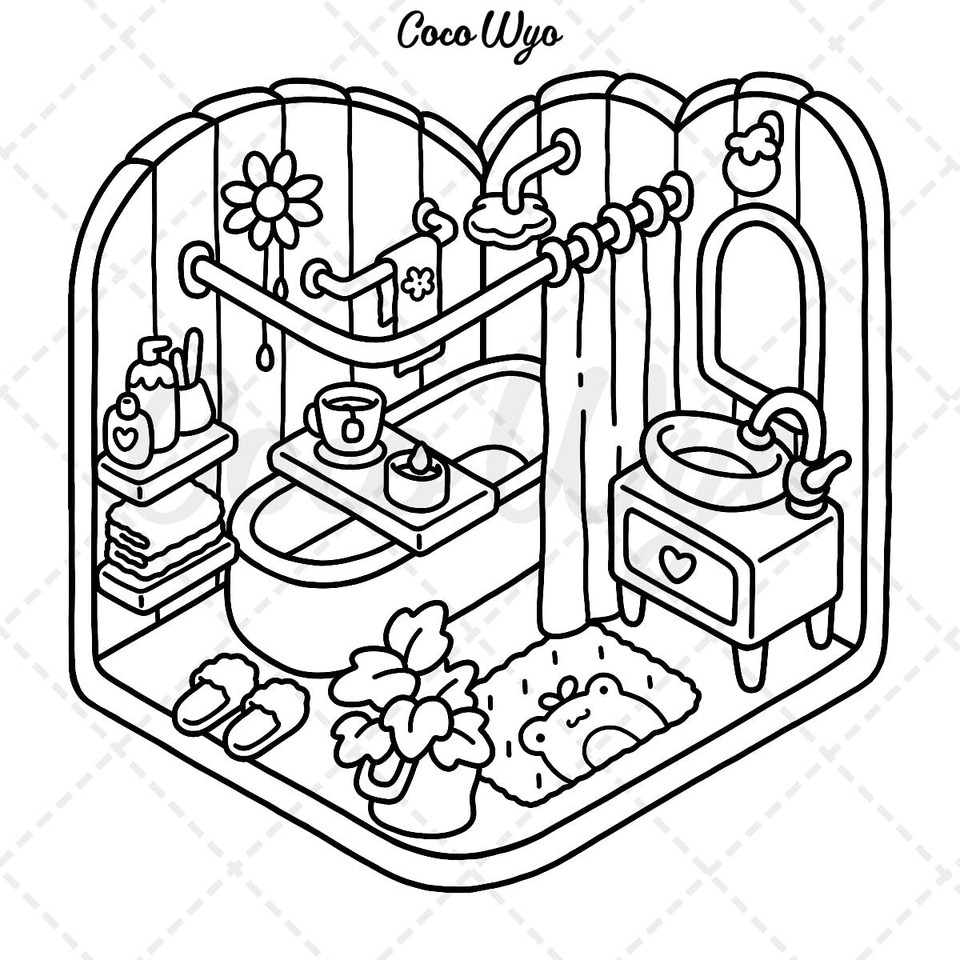 Little Corner: Coloring Book for Adults and Teens, Super Cute Designs ...