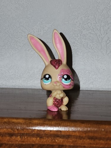 LITTLEST PET SHOP # 2147 PINK SPARKLE LONG EAR BUNNY RABBIT AUTHENTIC ...