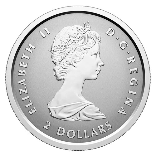 2025 60th Canadian Flag Anniversary Maple Leaf $2 silver .9999 coin ...