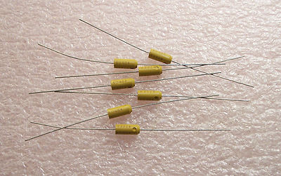 QTY (20) 50uf 8V 20% AXIAL BULLET TANTALUM CAPACITORS T322D506M008AS ...