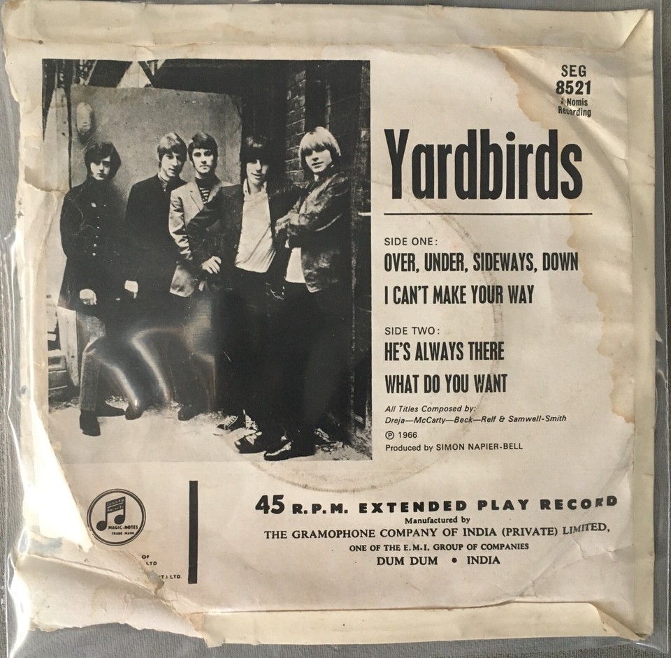 The Yardbirds- Roger The Engineer 1967 7" 45RPM Columbia EXTREMELY RARE ...