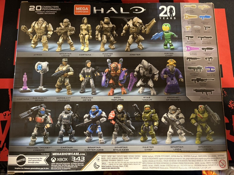 Mega Construx Pro Builders Halo 20th Anniversary 20 Character Pack ...