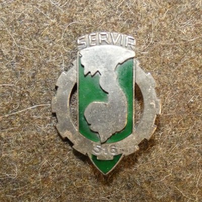Vintage French Army 516th Transportation Group Metal & Enamel Pocket ...