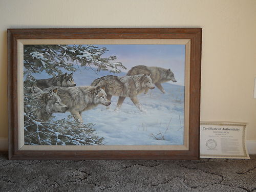 Jorge Mayol " Winters Moon "Artist Proof Canvas Framed # 2/25 $2500 ...