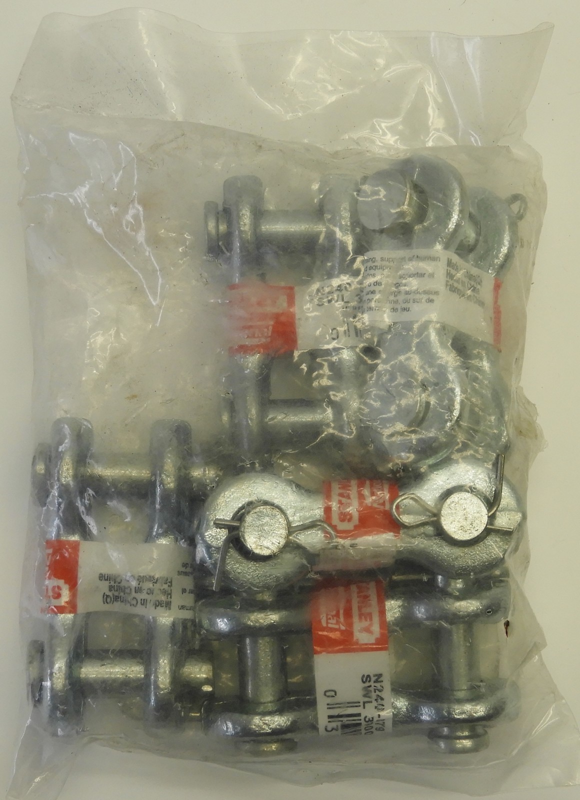 Stanley N240-879 Double Clevis Links 1/4" & 5/16" SWL 3900 Lb Zinc ...