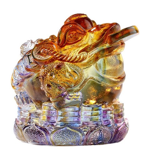 3 Legged Toad Statue Liu Li Money Frog Feng Shui Coins Wealth Decor | eBay