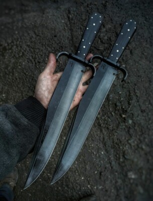 Large bowie knife with Spanish notch | eBay