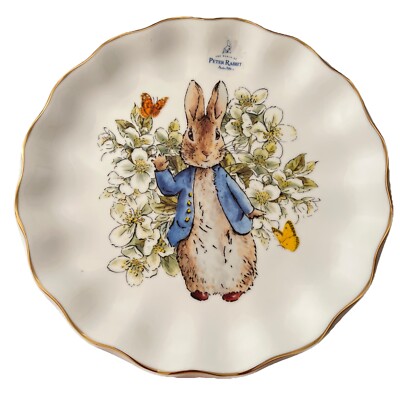 Beatrix Potter Peter Rabbit Easter Flowers & Butterflies Dinner Plates ...