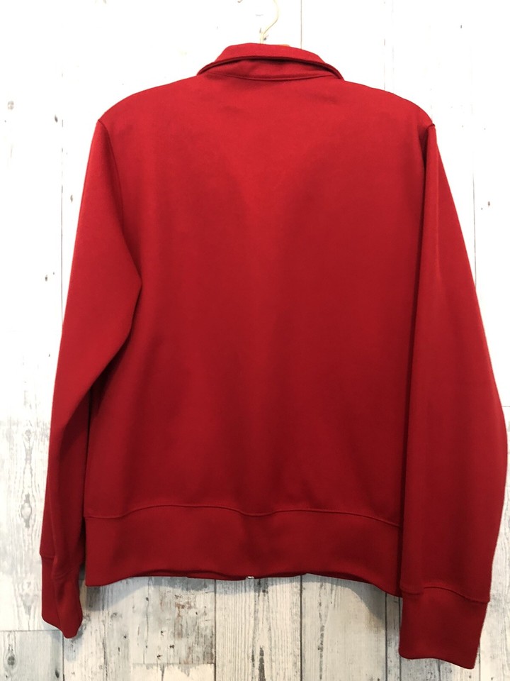 90,s Zip Up Track Jacket Athletic Running Exercise Red White Blue Size ...