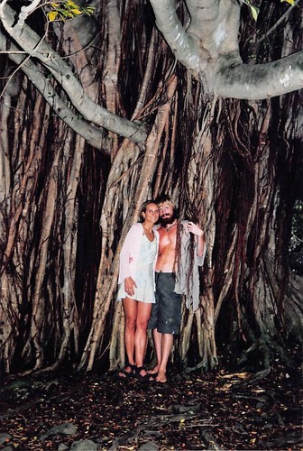 1990s Original Photo 4x6 Man Woman Couple Forest Nature Huge Tree Roots ...