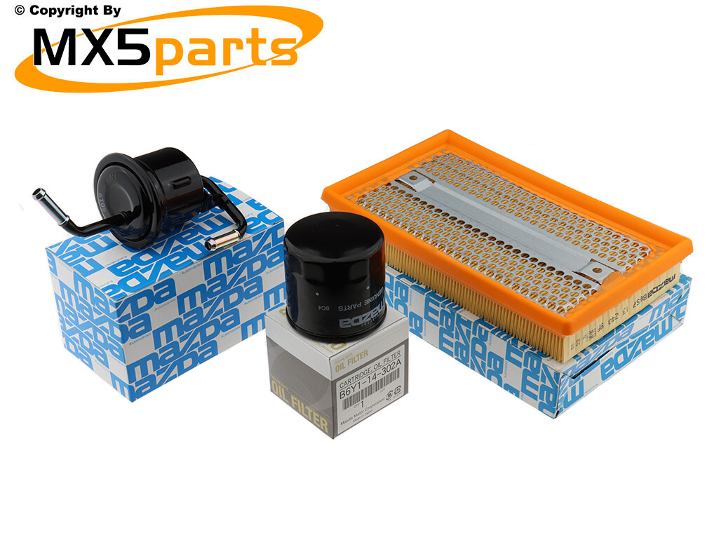 MX5 Service Kit Oil Air & Fuel Filters Genuine Mazda MX-5 Mk1 NA 1.6 1. ...