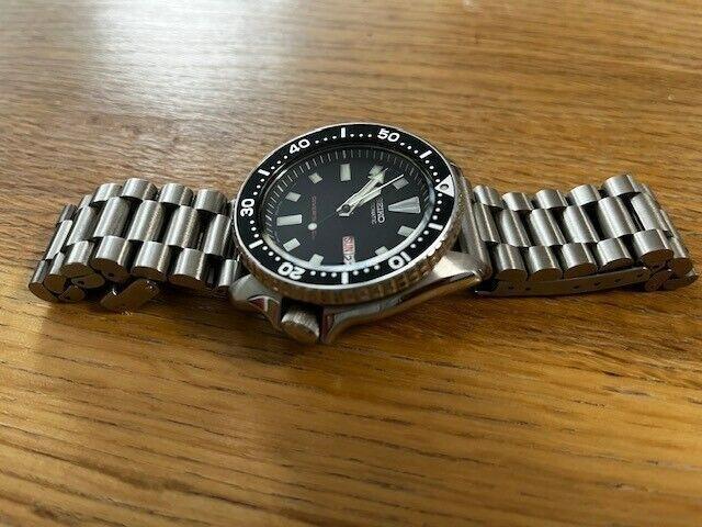 Seiko Black Boy SKX173 Cal.7S26 Diver Scuba 200m Day Date Automatic ...