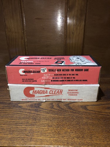 Vintage Magna Clean Magnet Window Cleaning Kit Both Sides + Full Box ...