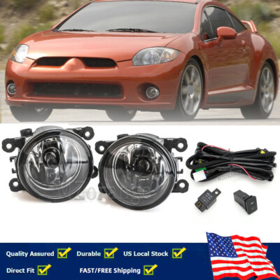 Bumper Fog Light Lamps Wiring Switch Kit For Mitsubishi 06-2012 Eclipse ...