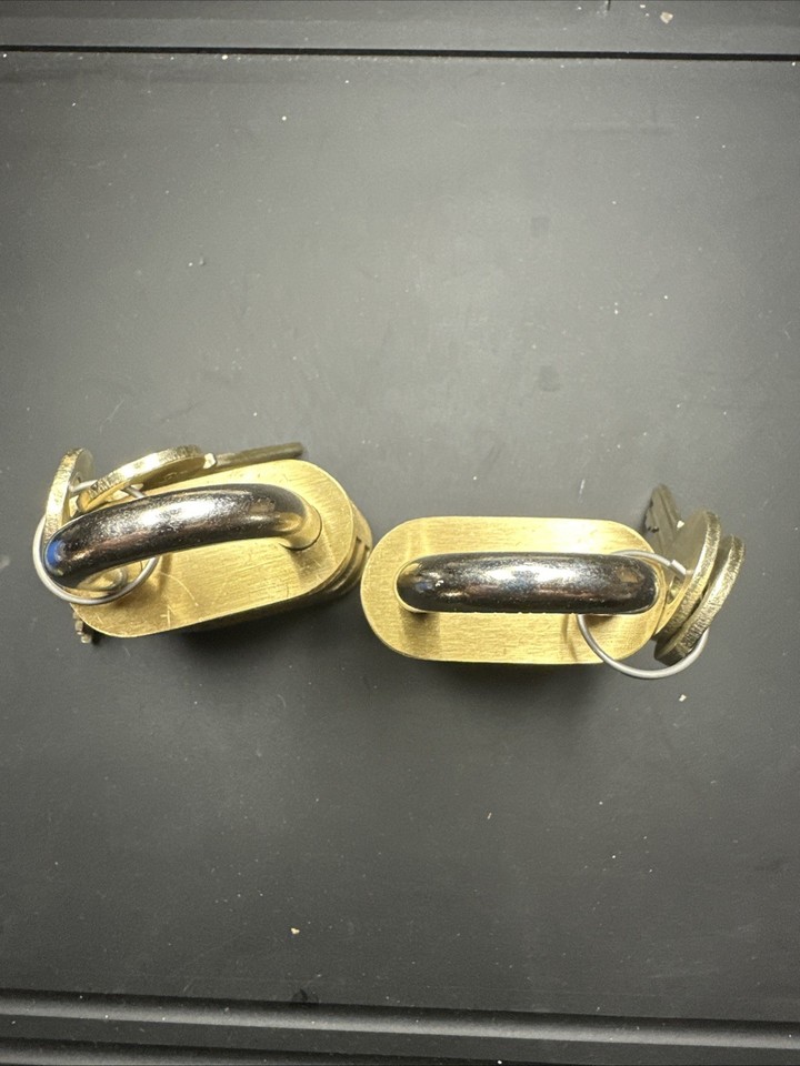 (2) Yale Padlocks Same Key Way (KEYED DIFFERENT) with Keys New Old ...