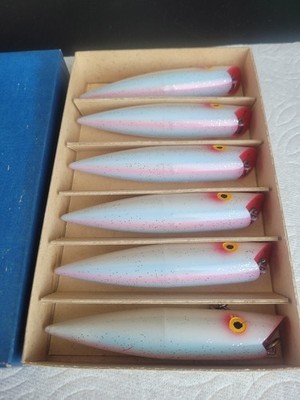 TOMIC 5" VINTAGE FISHING LURE SALMON PLUGS LOT OF 6 IN BOX NEW OLD ...