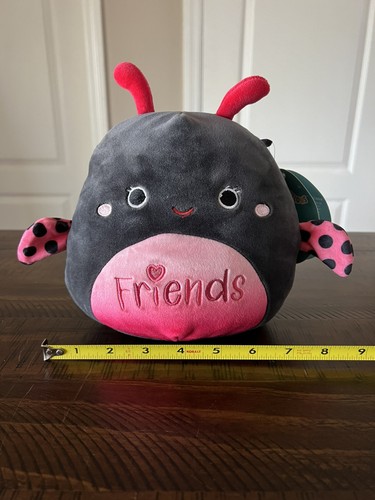 Squishmallow 11" Ladee Ladybug Soft Black Heart Wings Valentine Plush ...