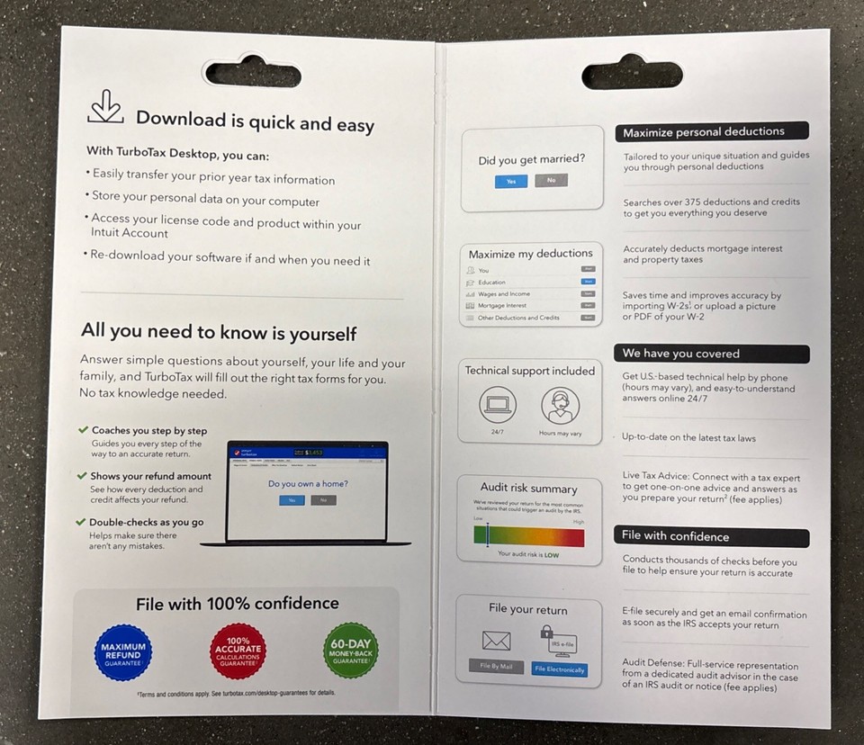 2025 TurboTax Deluxe Tax Software Fed State,Win Mac,Physical key card ...