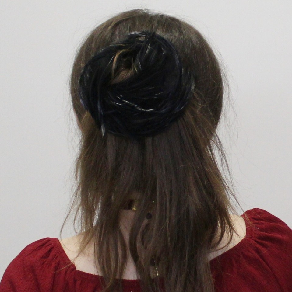 Vintage 60s Feather Chignon Cover Bun cover hair Accessory | eBay