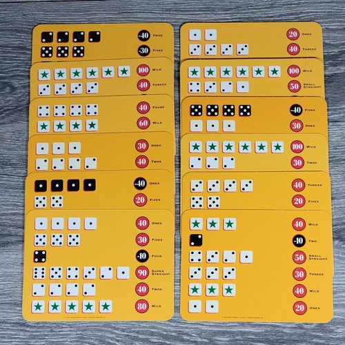 Sharp Shooters Board Game 12 Double Sided Cards Replacement Parts ONLY ...