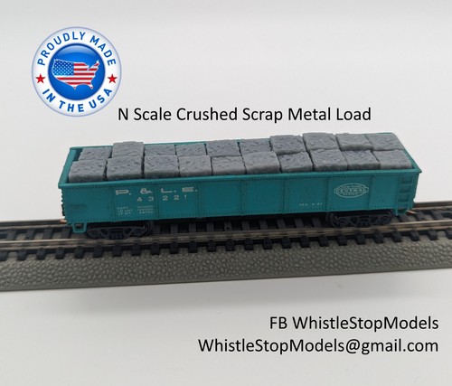 N Scale Crushed Scrap Flat Car Load N9002 | eBay