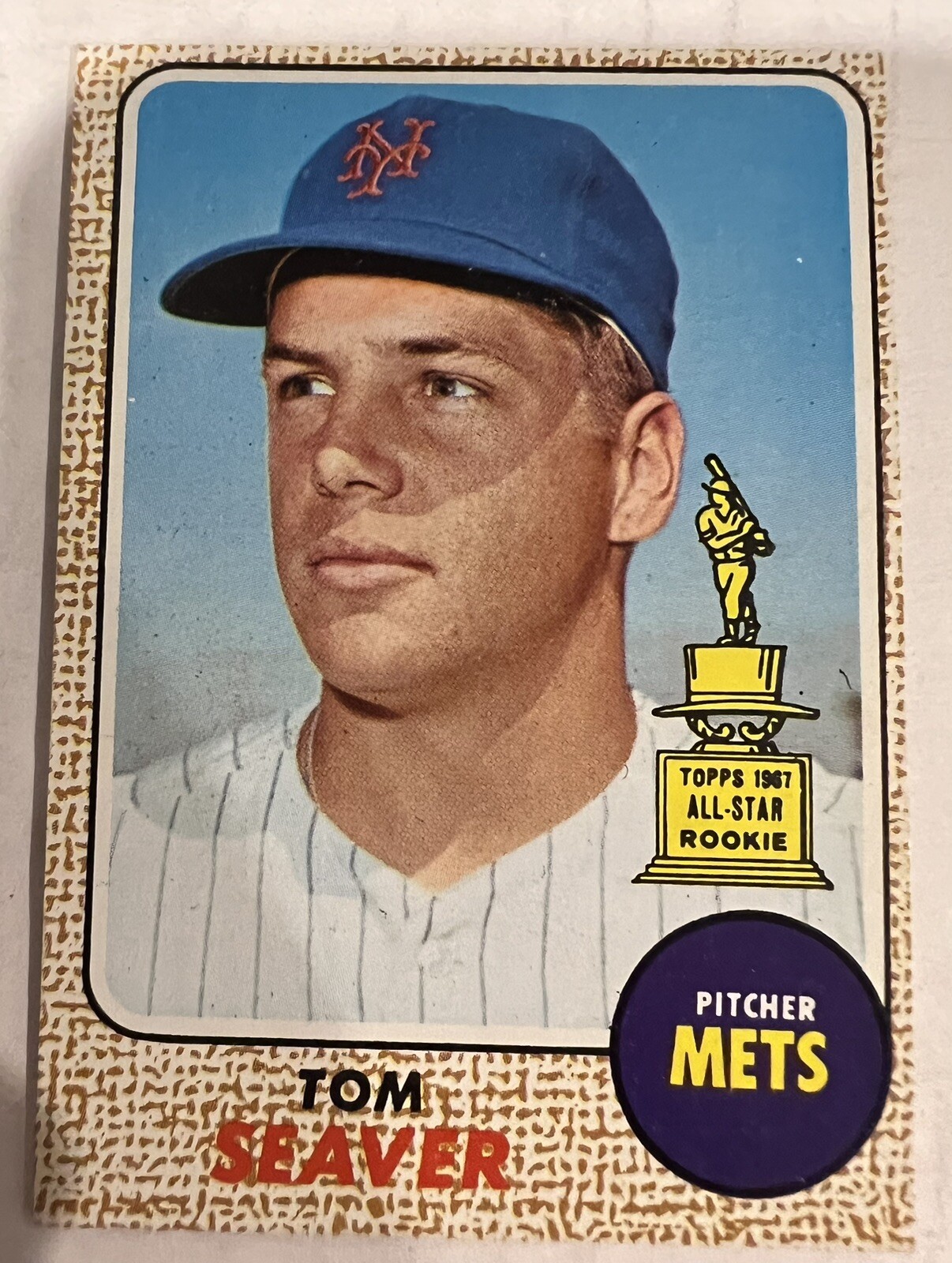 1968 TOPPS BASEBALL ALL-STAR ROOKIE TOM SEAVER #45 NEW YORK METS EX+ ...