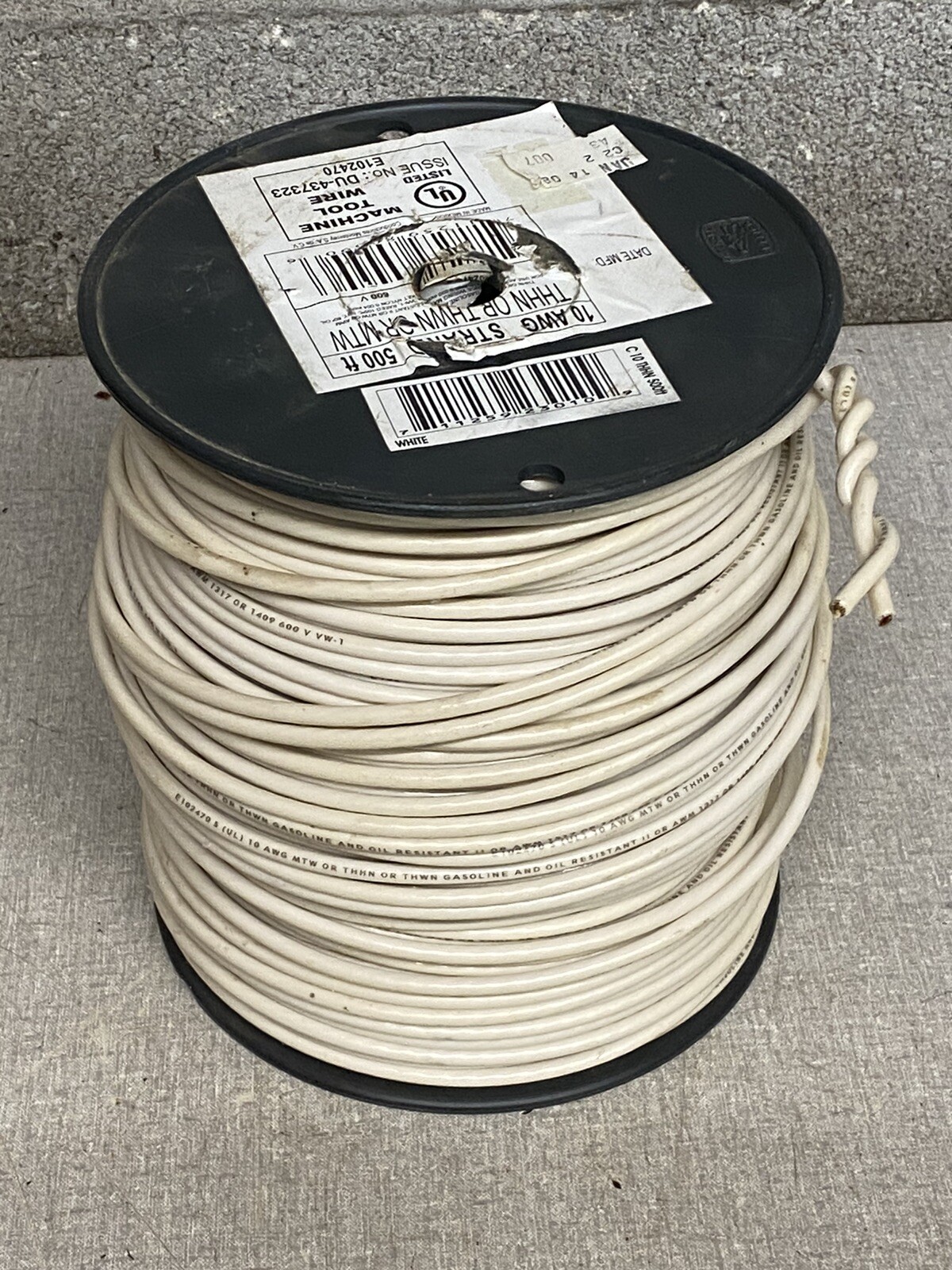 10 AWG MTW THHN THEN White Machine Tool Wire 500 feet Spool | eBay