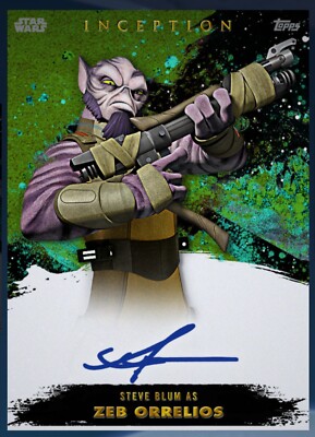 Topps Star Wars Inception Wave 3 Signature Green LEGENDARY Zeb Orrelios ...