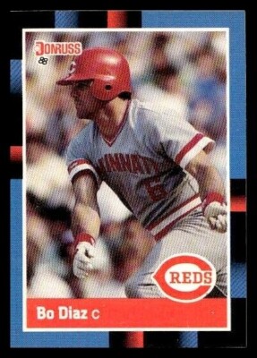 1988 Donruss #186 Bo Diaz Catcher Cincinnati Reds FREE shipping | eBay