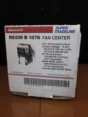 Honeywell 120/208/240 Trans & R8222 Relay - R8239 B 1076 / R8239B1076 ...