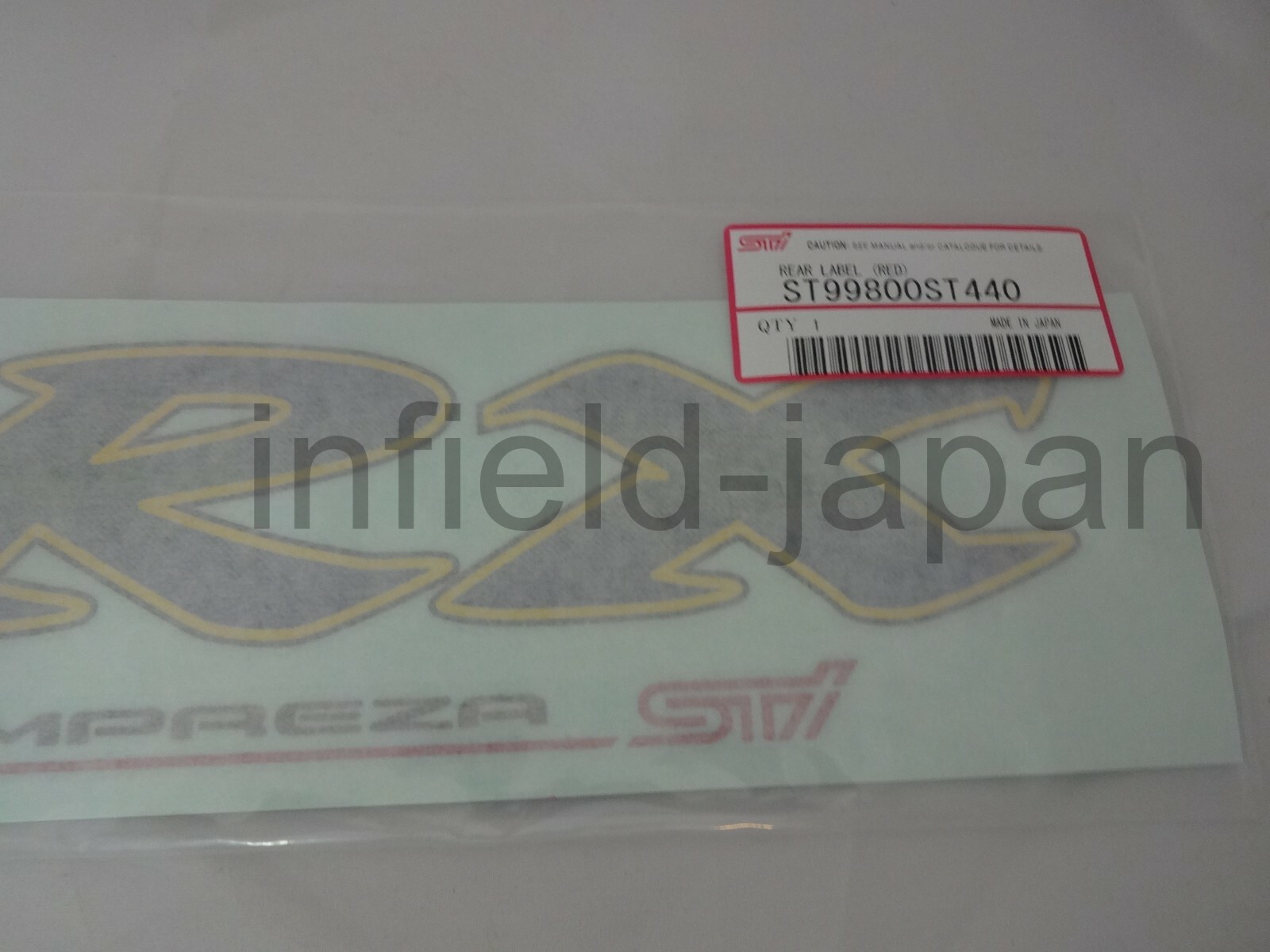Genuine Subaru GC8 Impreza WRX STI Rear Trunk Decal Sticker ...