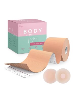 Risqué Body Tape Breathable Stretch Up to 180% Breast Lift Tape Beige 5 ...