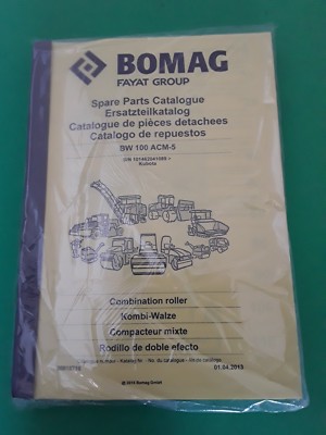 BOMAG ERSATZTEILKATALOG für KOMBIWALZE BW100 ACM-5 mit Kubota Motor ...