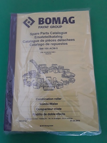 BOMAG ERSATZTEILKATALOG für KOMBIWALZE BW100 ACM-5 mit Kubota Motor | eBay
