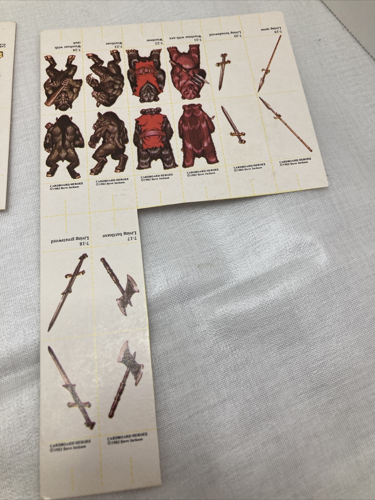 Cardboard Heroes Set #7 Monsters II Steven Jackson Games 2107 ...