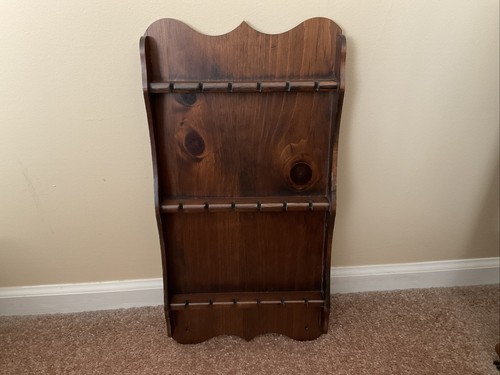 Wooden Spoon Holder Rack Vintage Holds 18 Collectible Spoons | eBay