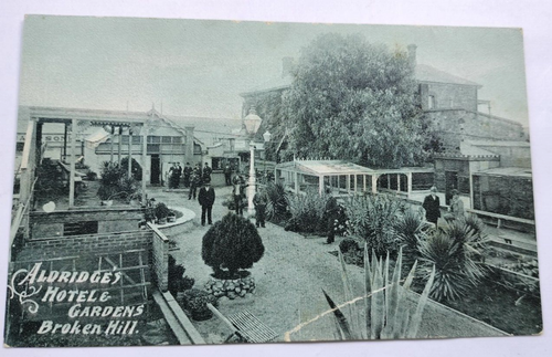 1907 Vintage Broken Hill Postcard Aldridge's Hotel Gardens | eBay Australia