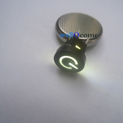 2pc White LED 10mm Black Cap Power 12V 50mA Momentary Tact Push Button ...