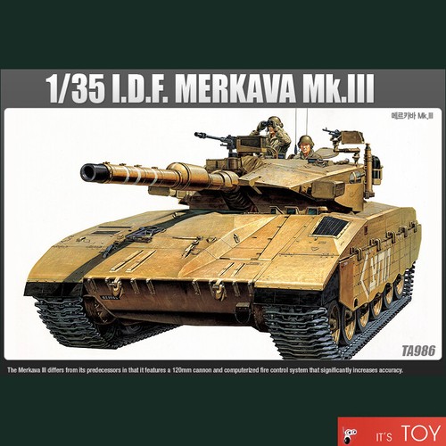 Academy 1/35 I.D.F. MERKAVA Mk III Main Battle Tank Plastic Model Kit ...
