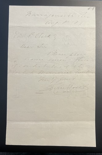 Edwin Booth 1889 Autograph Letter Signed - Actor - Brother of John ...